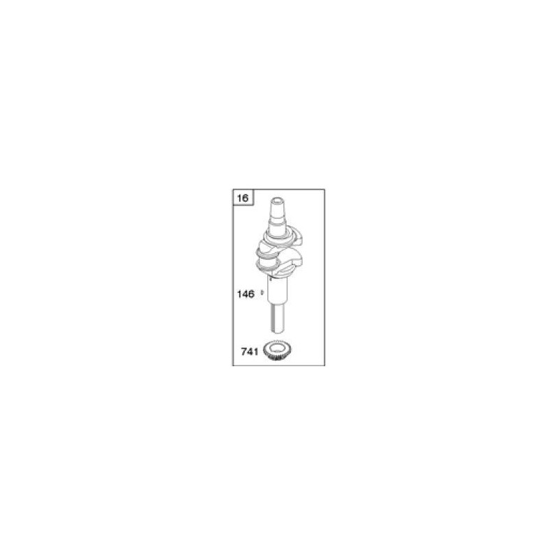 Vilbrequin pour moteur BRIGGS et STRATTON